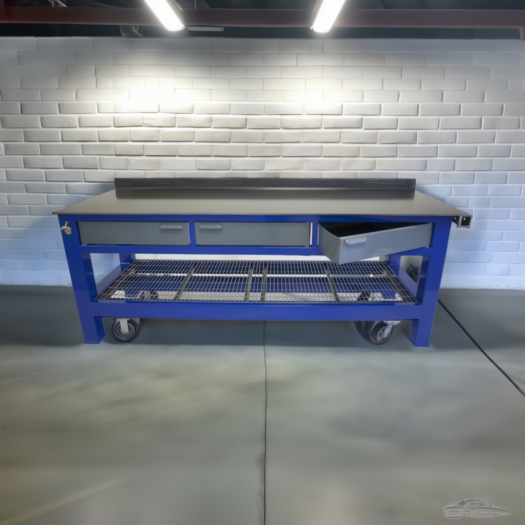 Heavy Duty 8 Foot Steel Workbench with 3 Drawers - Customizable