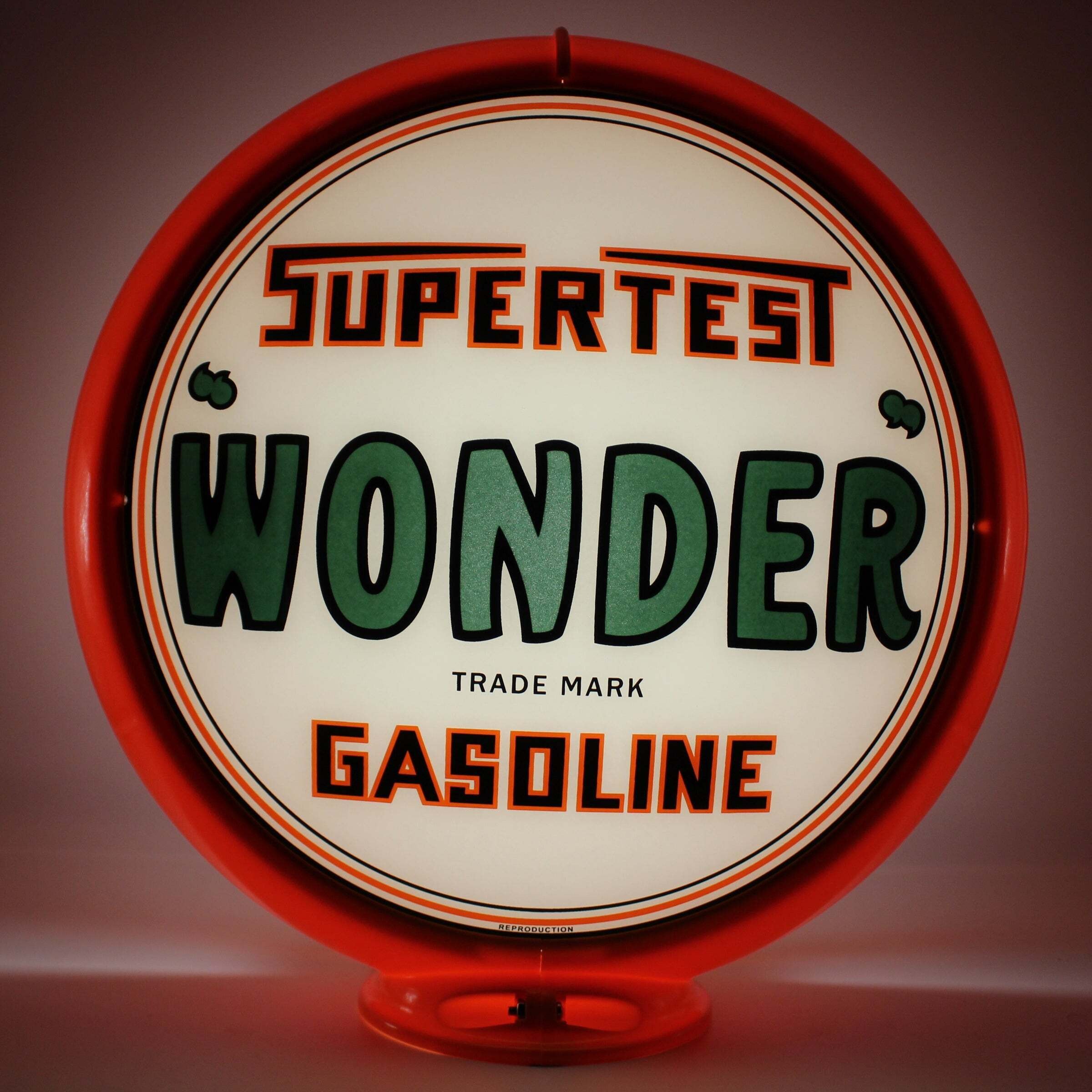 Vintage Supertest Gas Pump Globe Lamp - Nostalgic Garage Decor