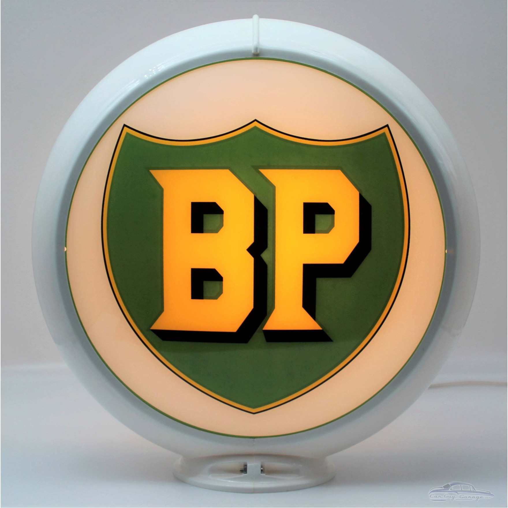 Vintage Bp Glass Gas Pump Globe Lamp - Nostalgic Charm