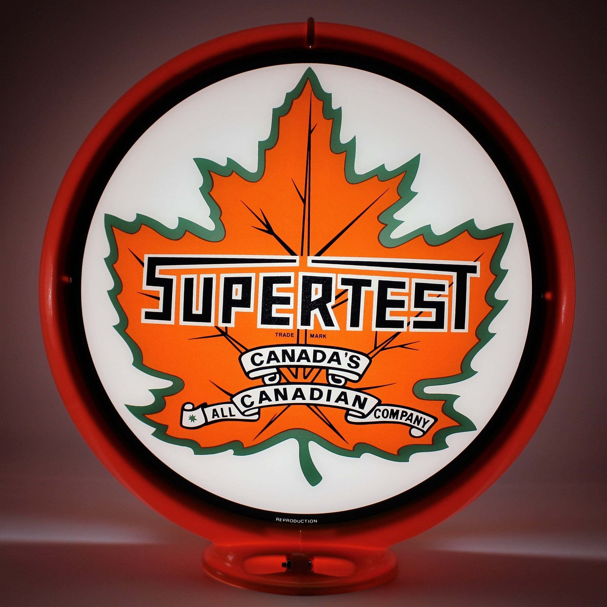Supertest Glass Gas Pump Globe Lamp