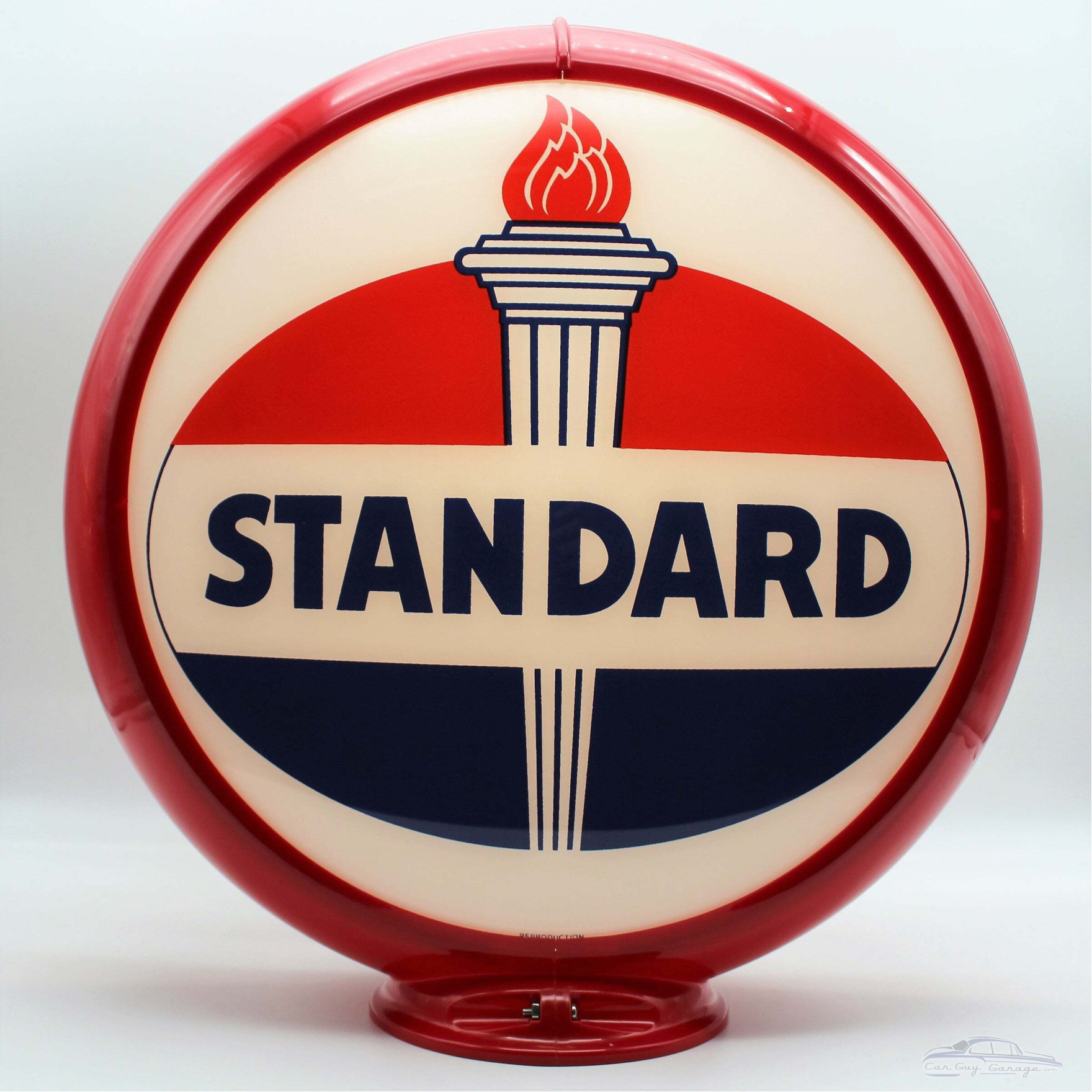 Vintage Glass Gas Pump Globe Lamp - Nostalgic Garage Decor