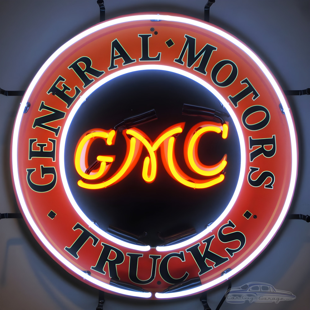 Chevrolet Truck Service Neon Clock - Classic Blue Neon Light
