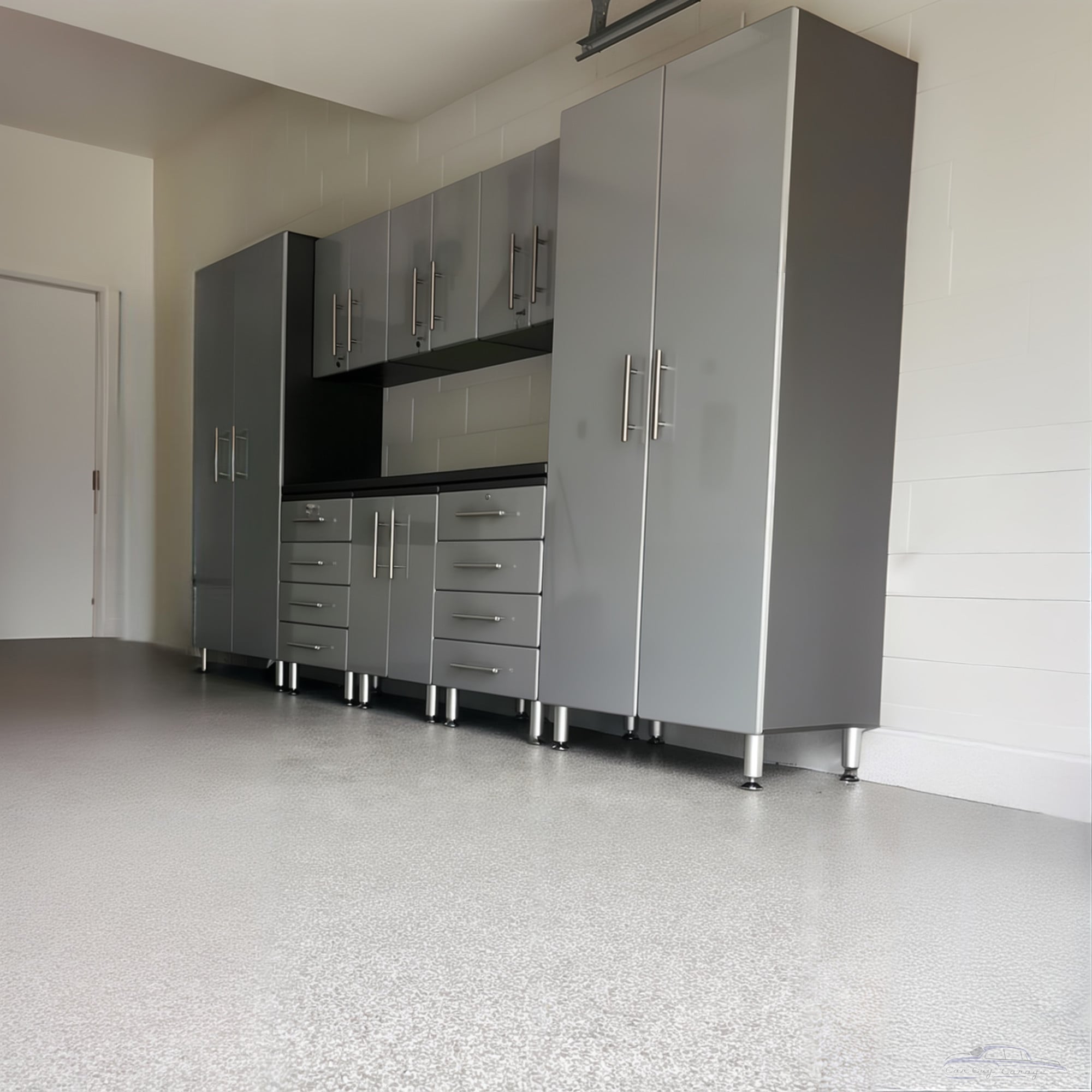 Silver Modular 9 Piece Cabinet Set - Ultimate Garage Storage