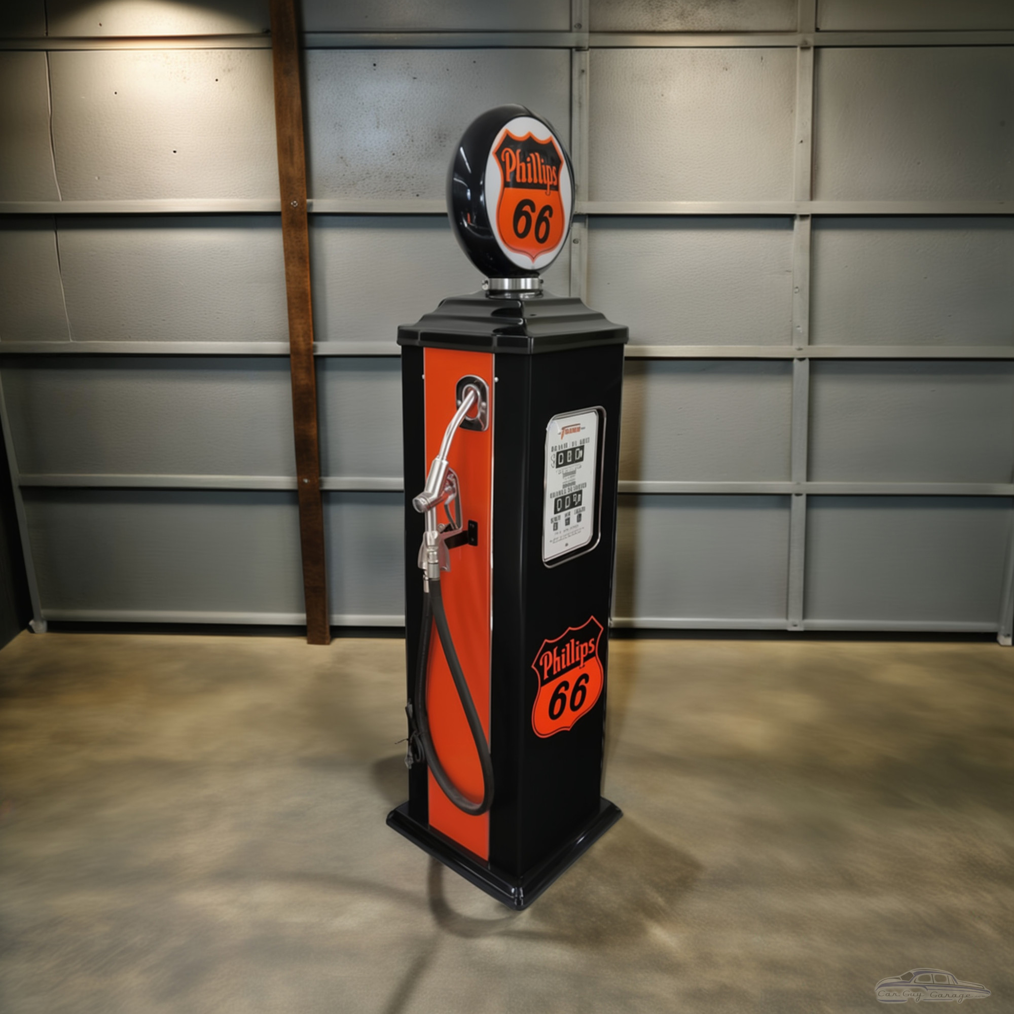 Phillips 66 Replica Erie Gas Pump - 1950s Style, Illuminated