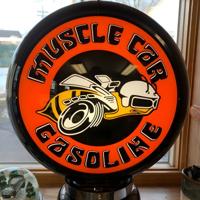 Super Bee Muscle Car Gas Pump Globe Lamp - Vintage Charm