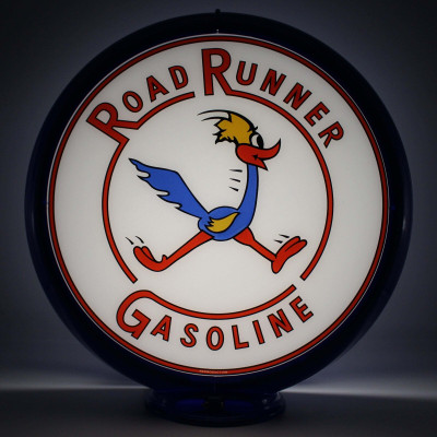 Vintage Road Runner Gasoline Glass Gas Pump Globe Lamp - USA
