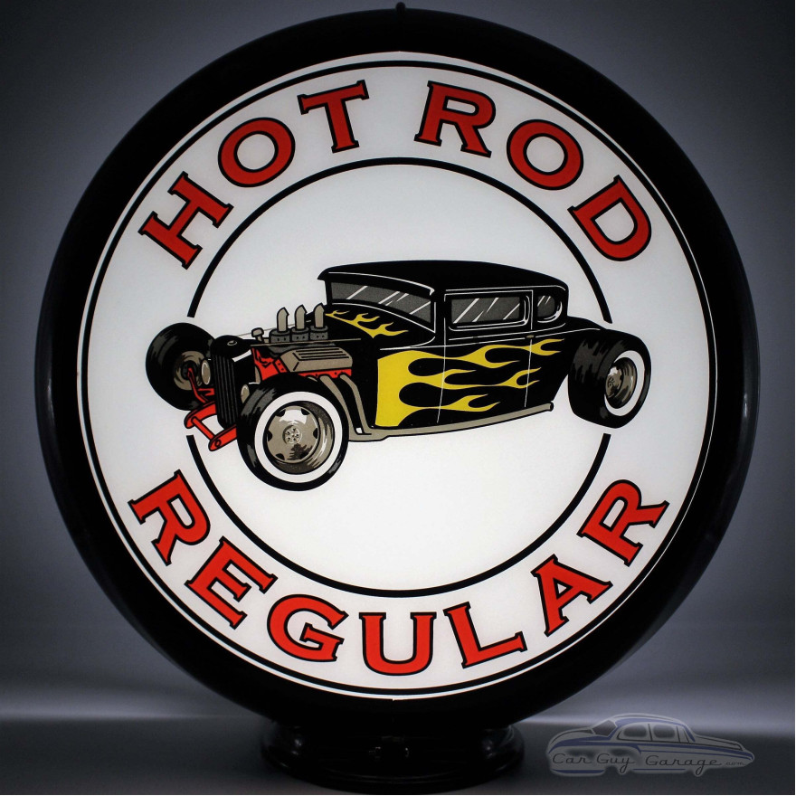 Vintage Hot Rod Gas Pump Globe Lamp - 13.5" Double Sided