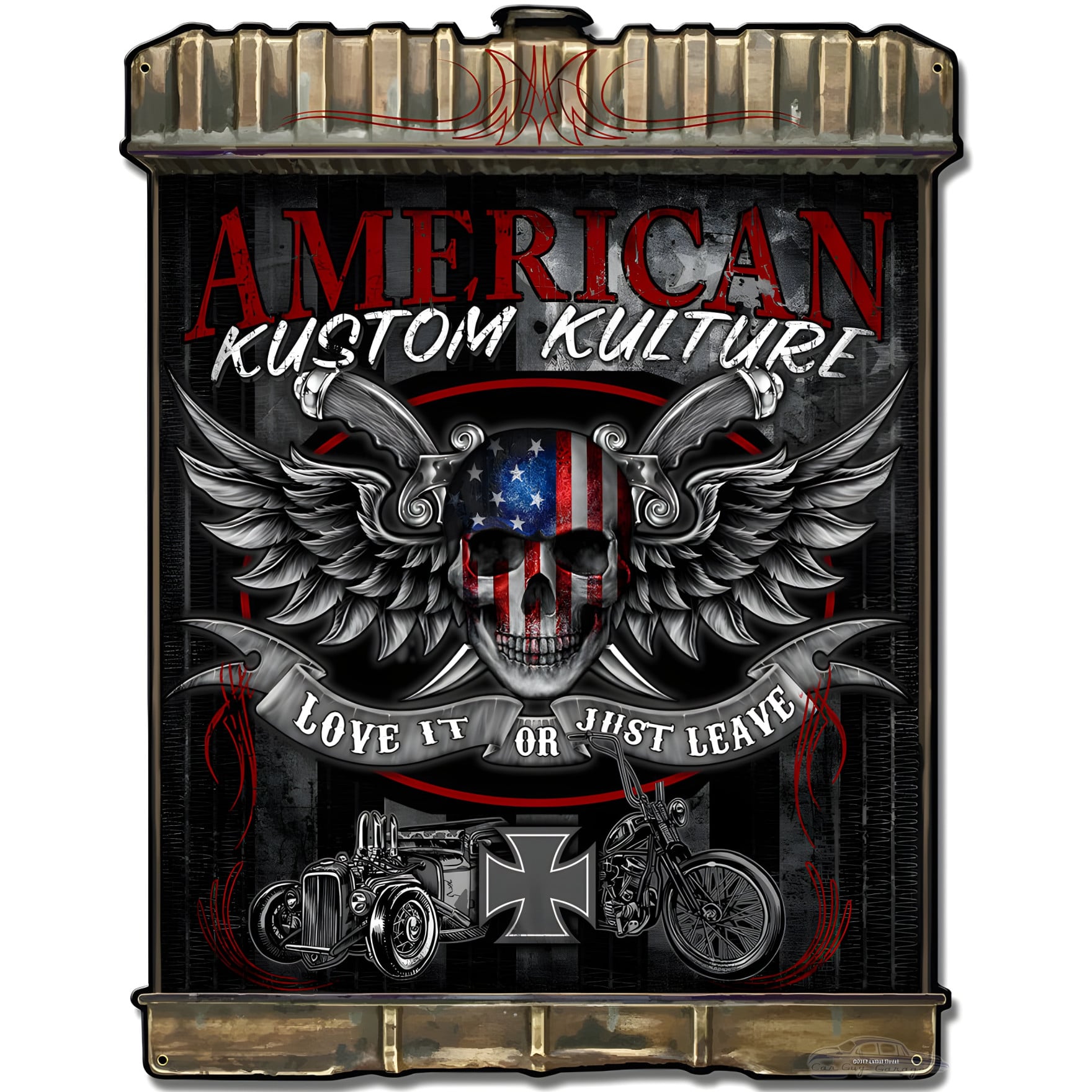 Radiator American Kustom Metal Sign - Durable 24" x 32" Decor