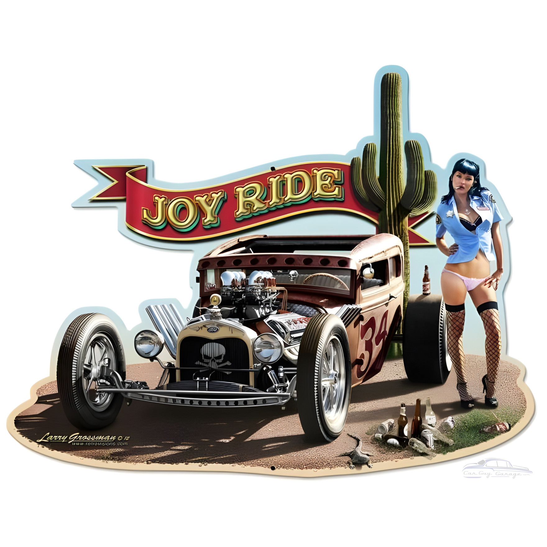 Rat Rod Metal Sign - 28"x21" Heavy Gauge Steel, USA Made