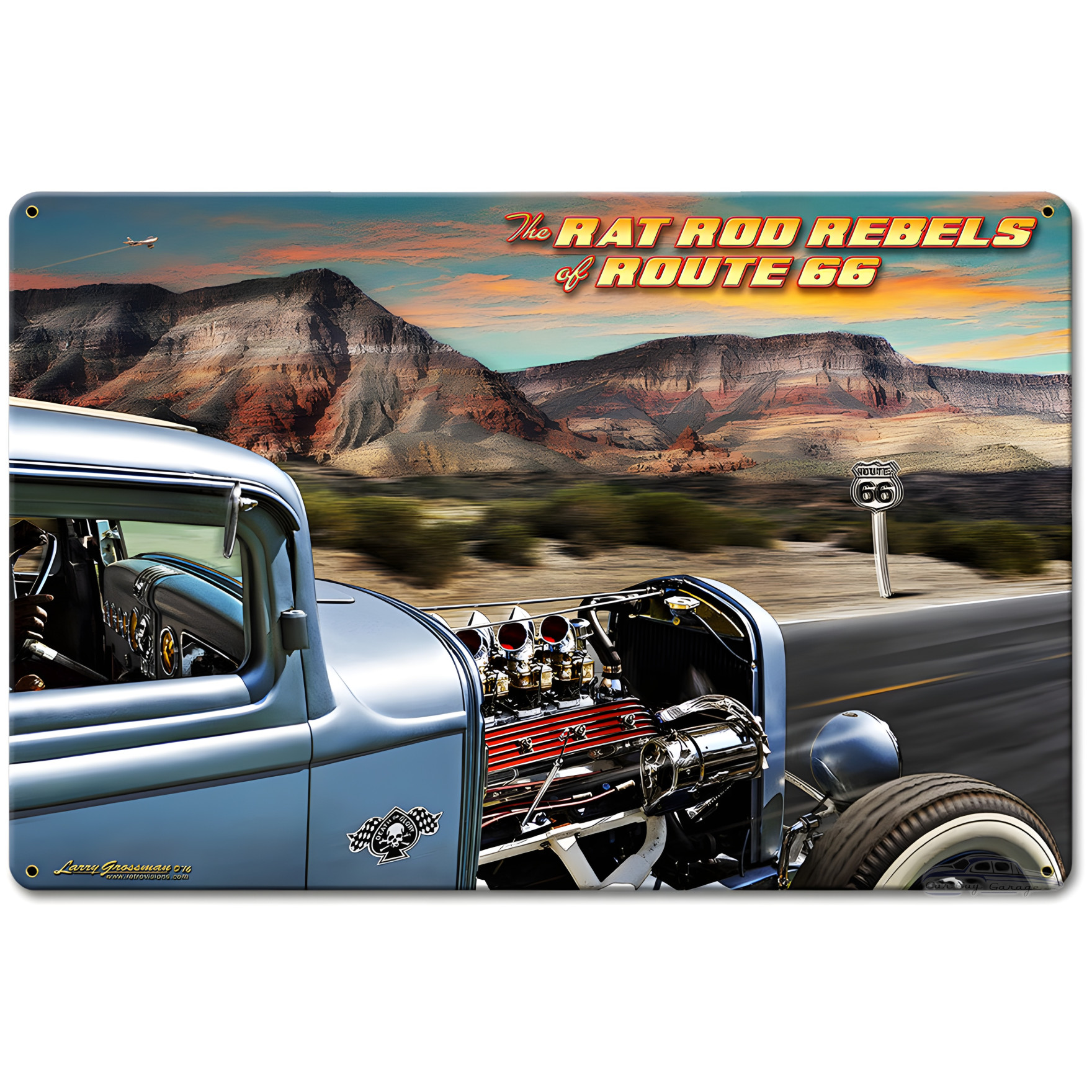 Rat Rod Rebels Metal Sign - Durable 18"x12" USA Made Decor