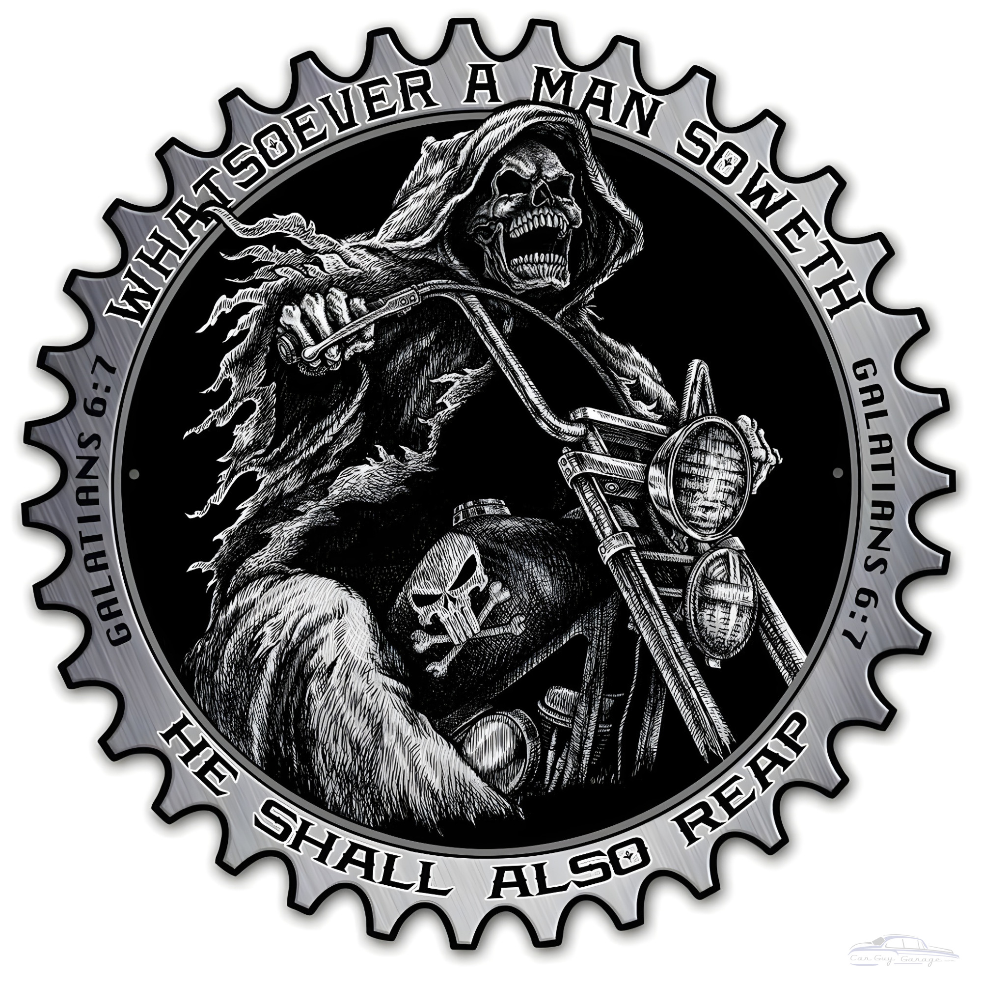Reaper Metal Sign - 24"x24" Durable American Steel Wall Art