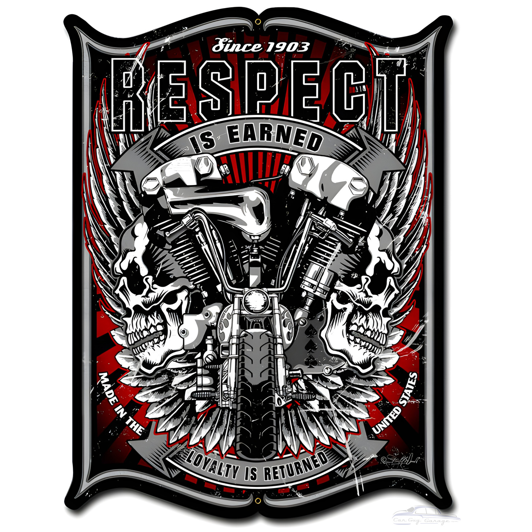 Respect Metal Sign - Vintage Charm, 14"x19", USA Made