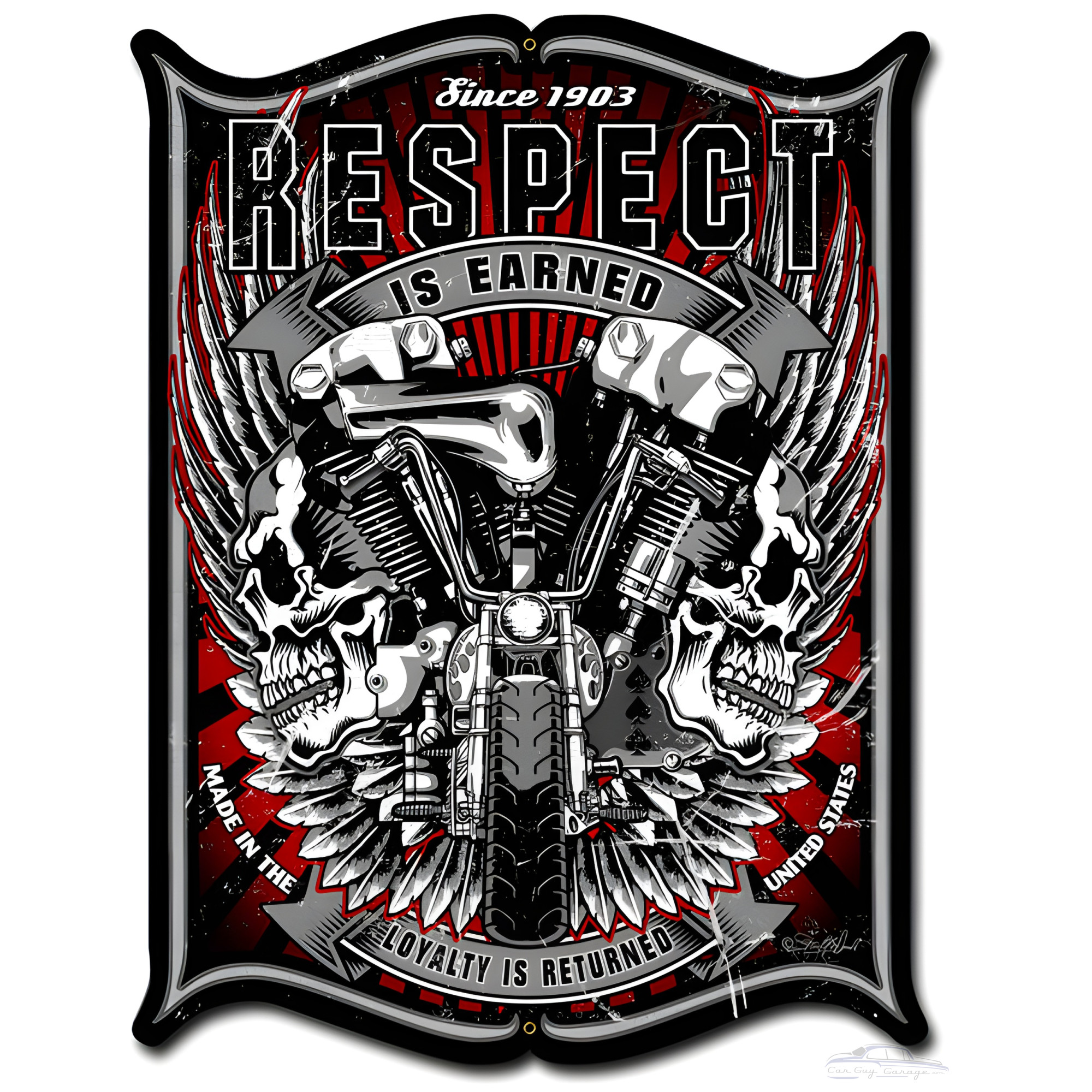 Respect Metal Sign - Vintage Charm, 14"x19", USA Made