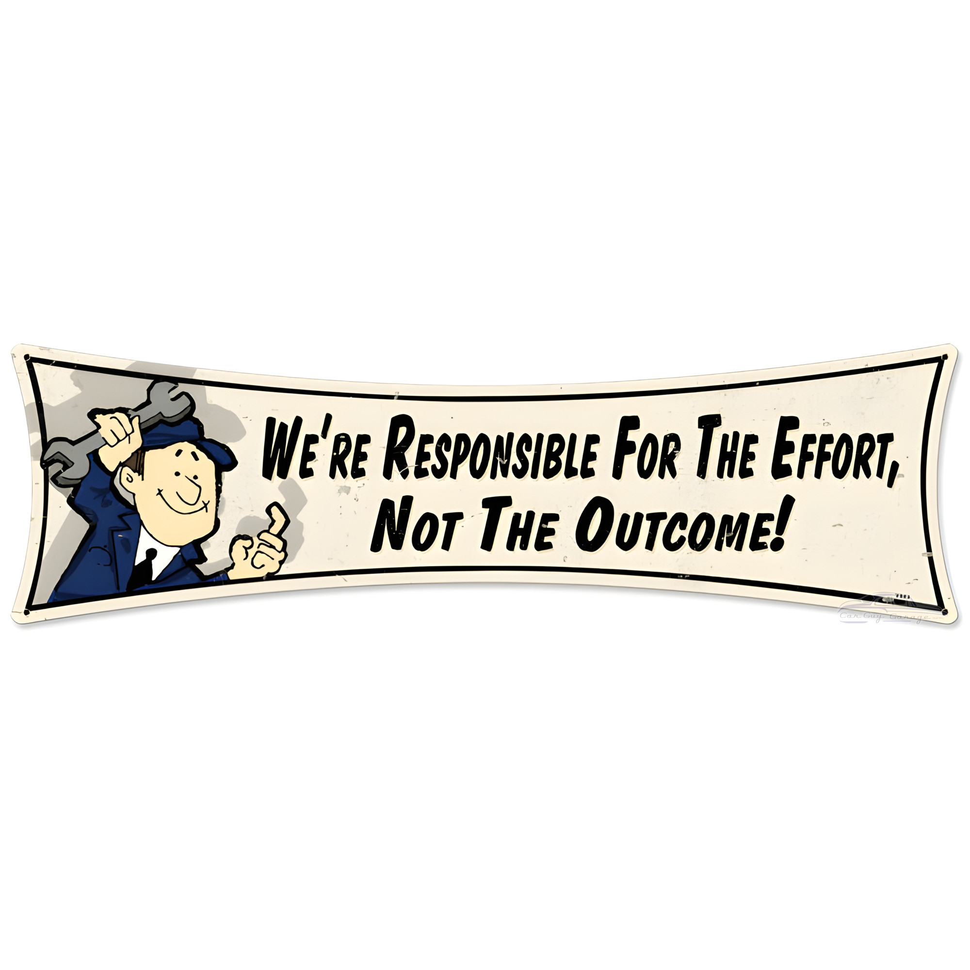 Responsible Metal Sign - 27"x8" Durable, Made in USA, Easy Hang