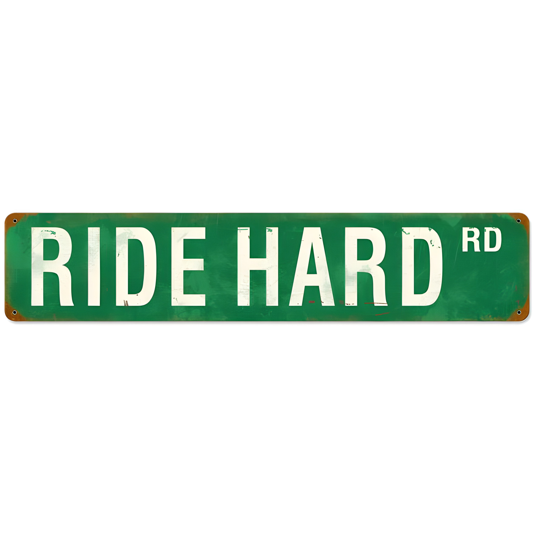 Ride Hard Road Metal Sign - Vintage 6"x28" USA Made Decor