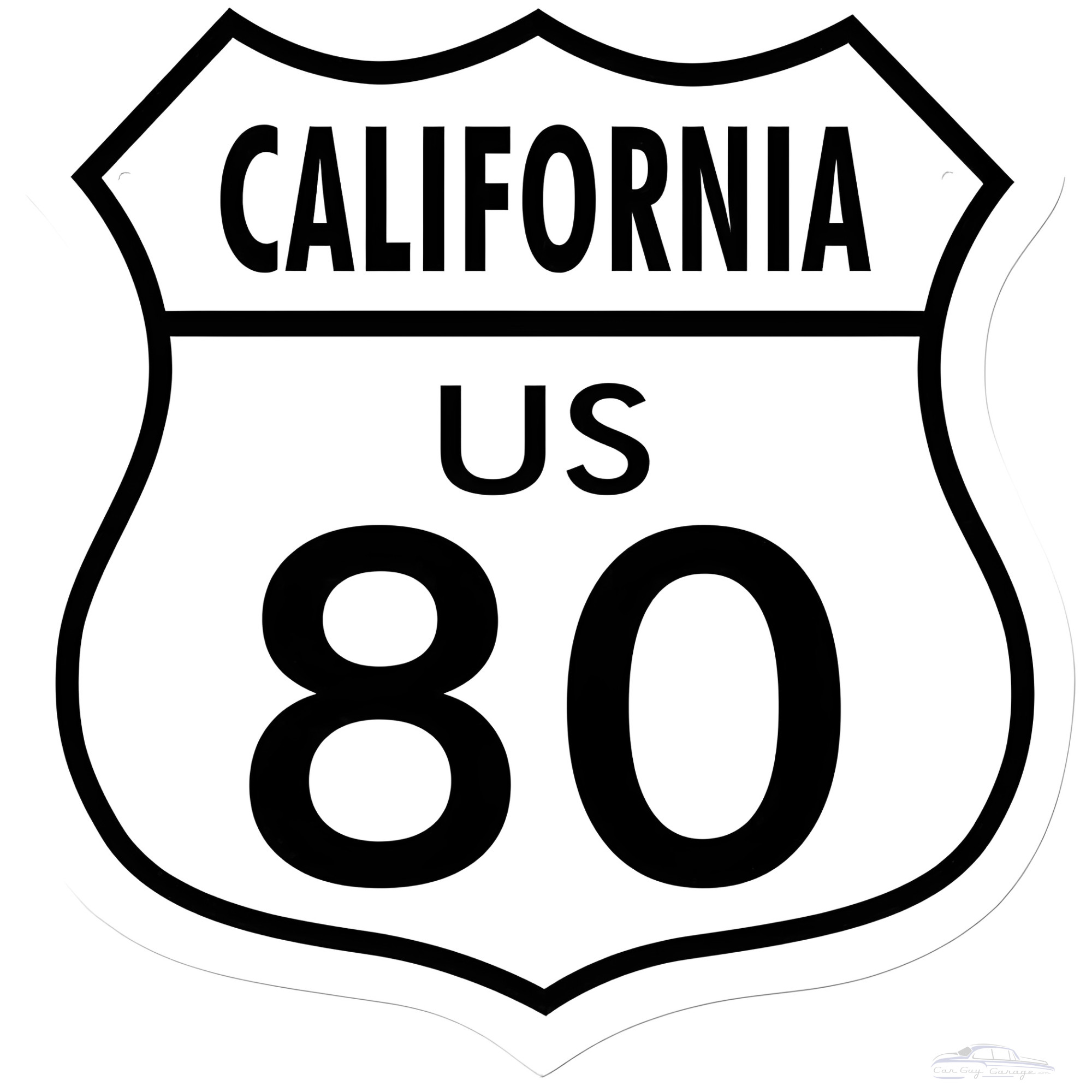 Route 80 California Metal Sign - 15"x15" - Made in USA