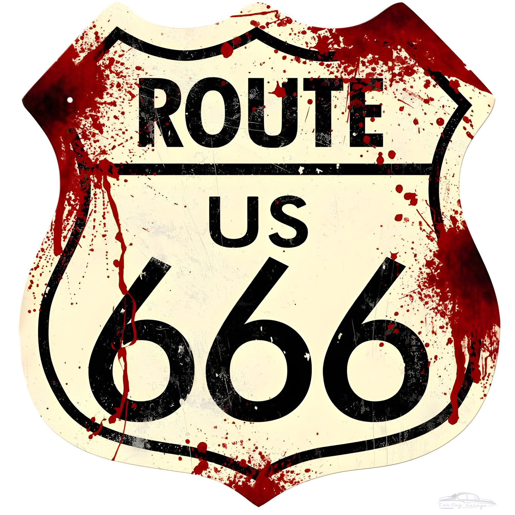 Route 666 Metal Sign - 15"x15" Heavy Gauge Steel, USA Made