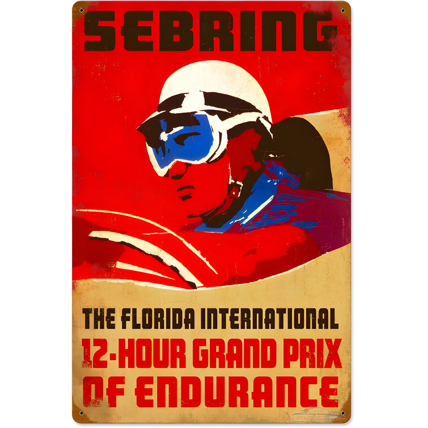 Sebring Vintage Metal Sign - 16"x24" - Heavy Gauge Steel