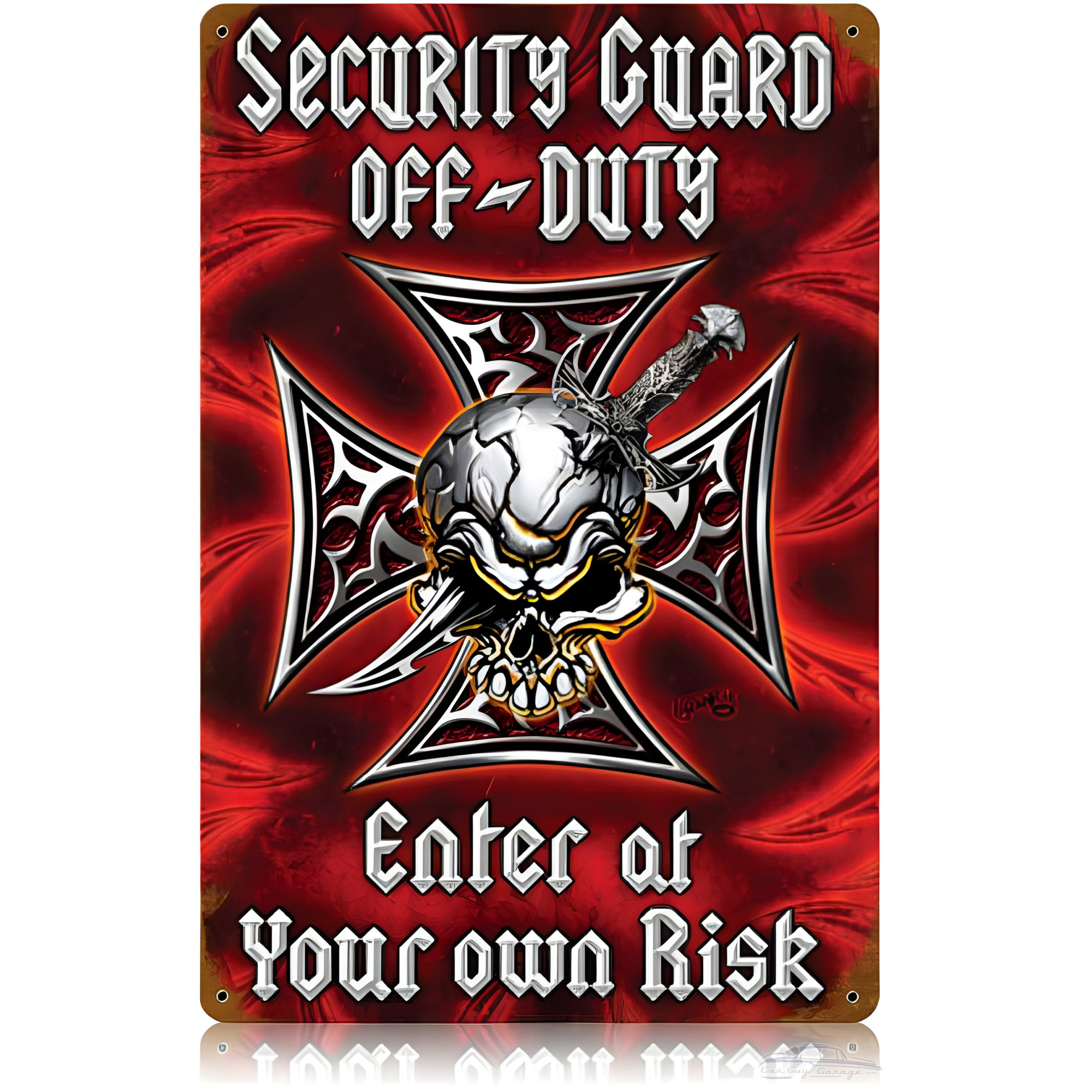 Security Off Duty Metal Sign - 12"x18" Heavy Gauge Steel USA