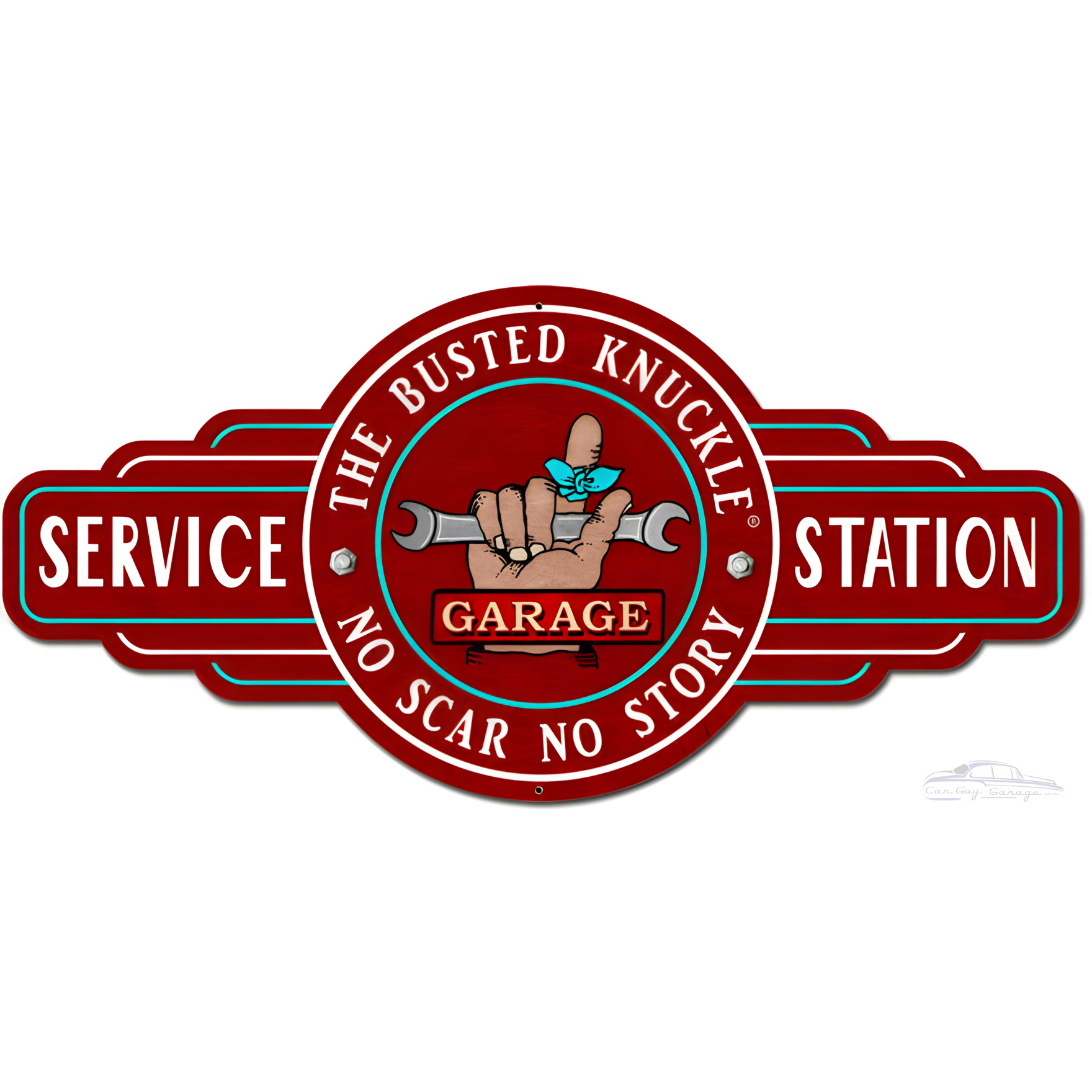 Service Station Sign - 26"x13" - Heavy Gauge Steel, USA Made