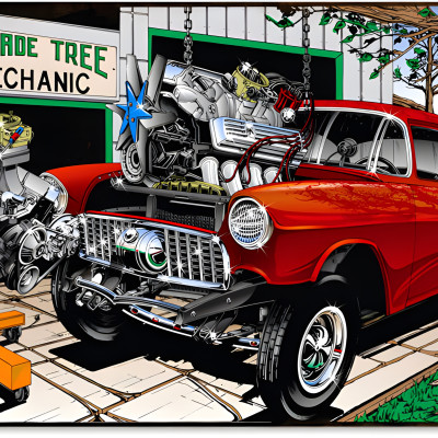 Shade Tree Metal Sign - 18"x12" Vintage Garage Decor USA Made