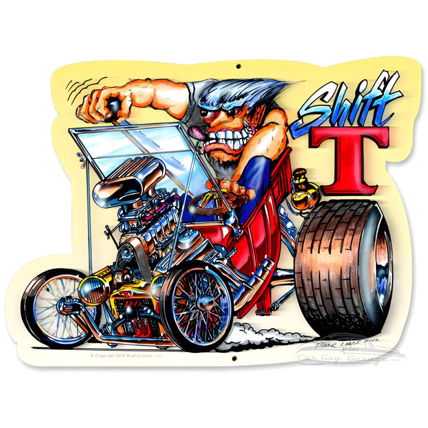 Shift T Metal Sign - 18"x12" - Custom, Durable, Made in USA