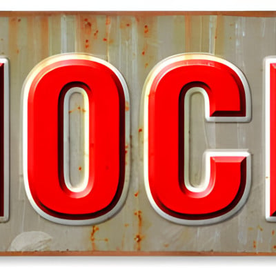 Shocks Metal Sign - 20"x5" Heavy Gauge Steel, Made in USA