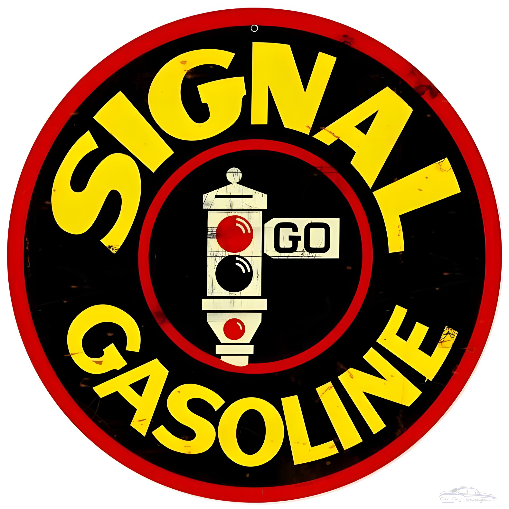 Signal Gas 14" Round Metal Sign - Durable USA Made Decor
