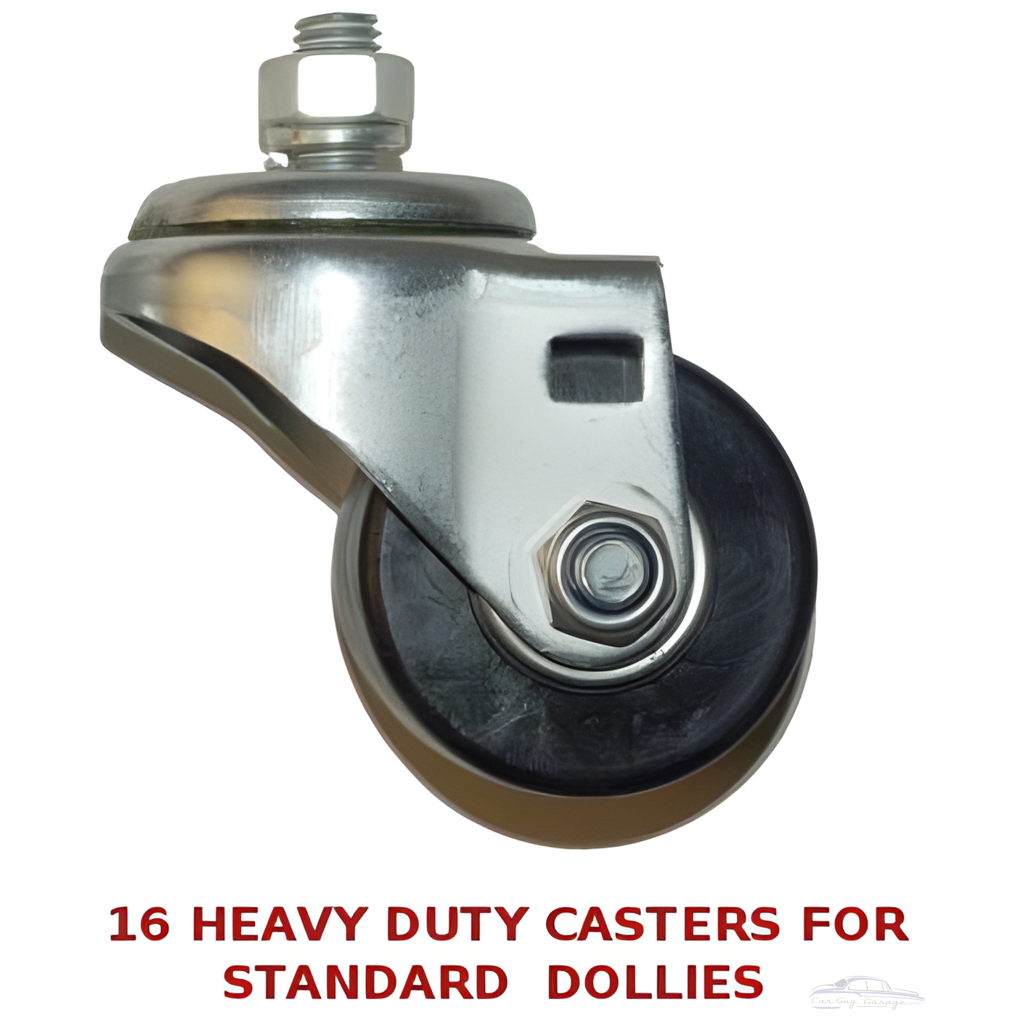 Sixteen 2.5" Heavy Duty Casters for Car Dollies - 2500 lbs