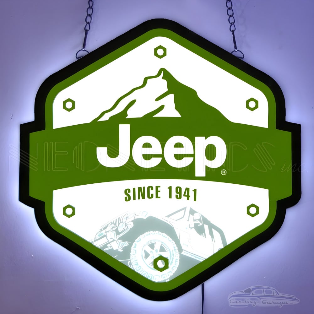Jeep Since 1941 LED Sign - Slim, Bright, Iconic Wall Decor