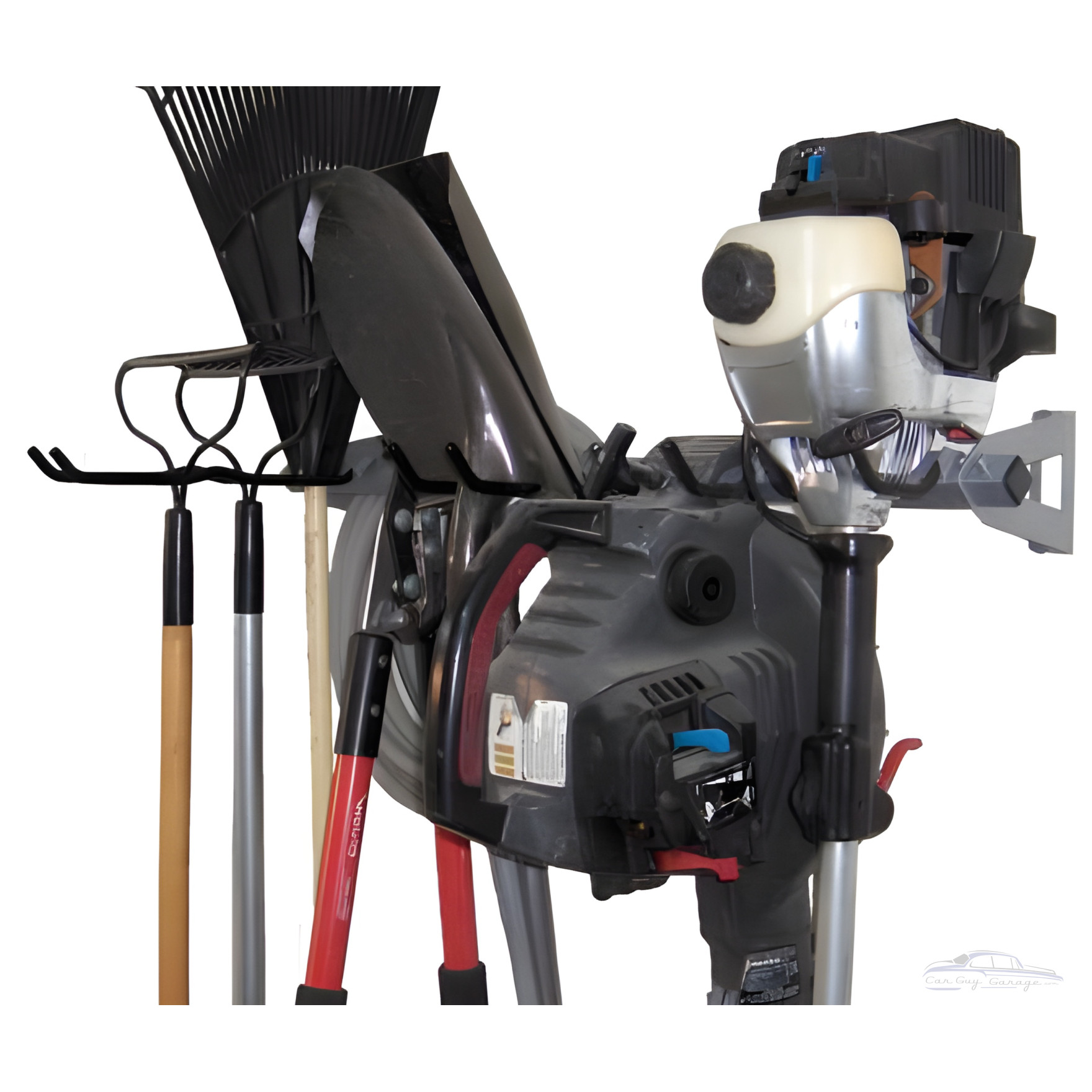 Yard Tool Storage Rack - Adjustable, Space-Saving, Durable Steel