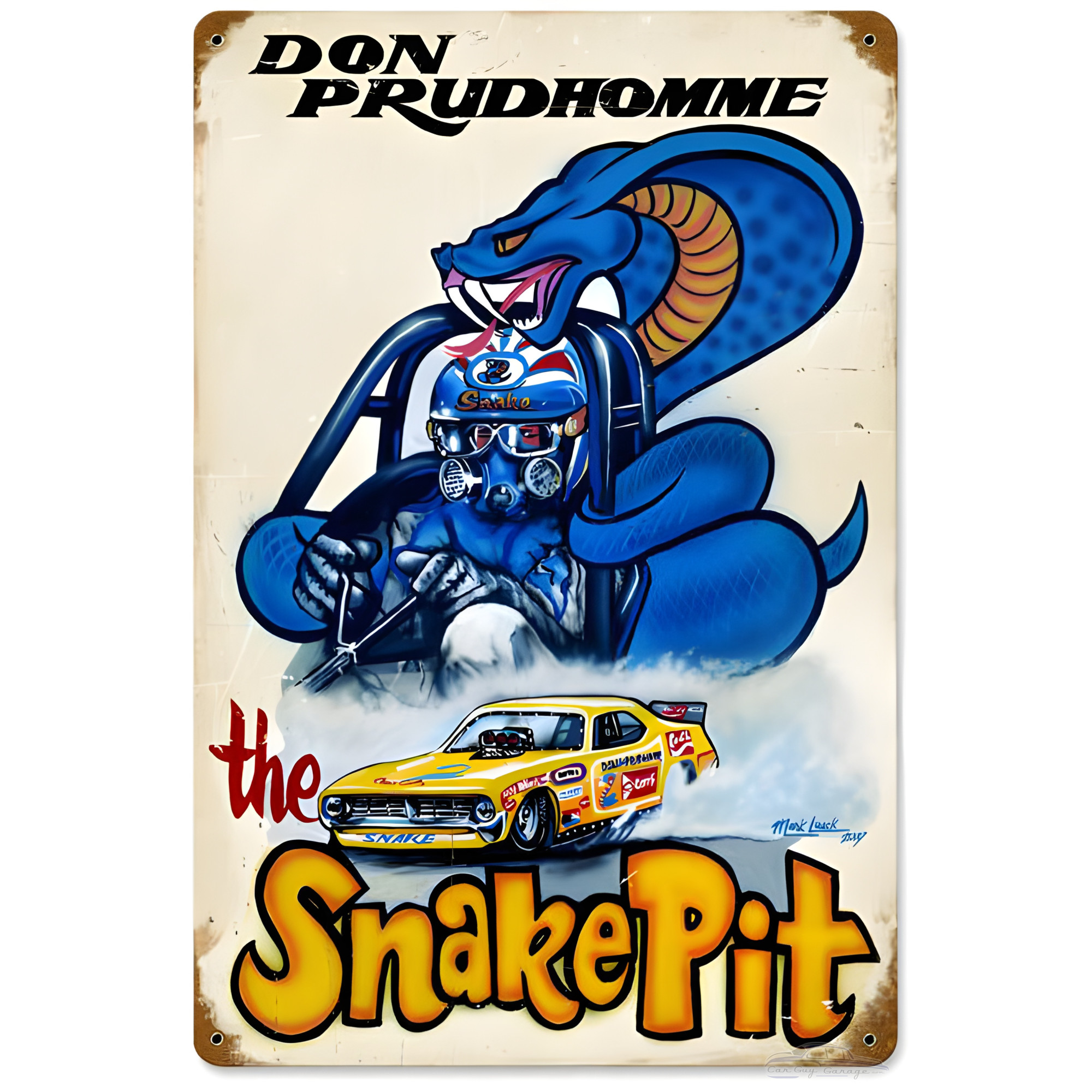 Snake Pit Metal Sign - 12"x18" Vintage Garage Decor, USA Made