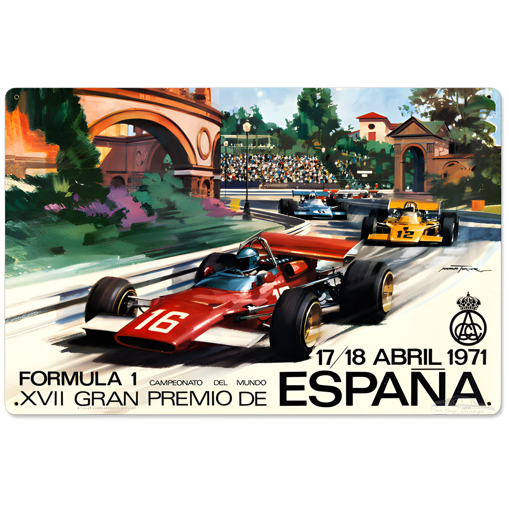 Spanish Formula One Metal Sign - 24"x16" - Made in USA
