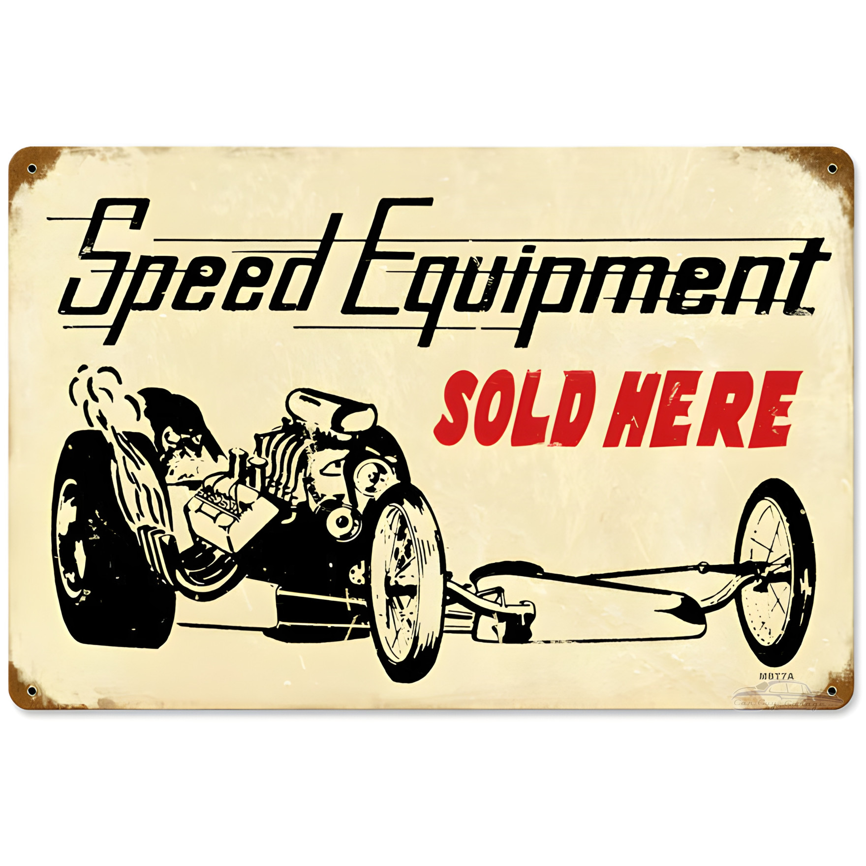 Vintage Speed Equipment Metal Sign - 12"x18" - Made in USA