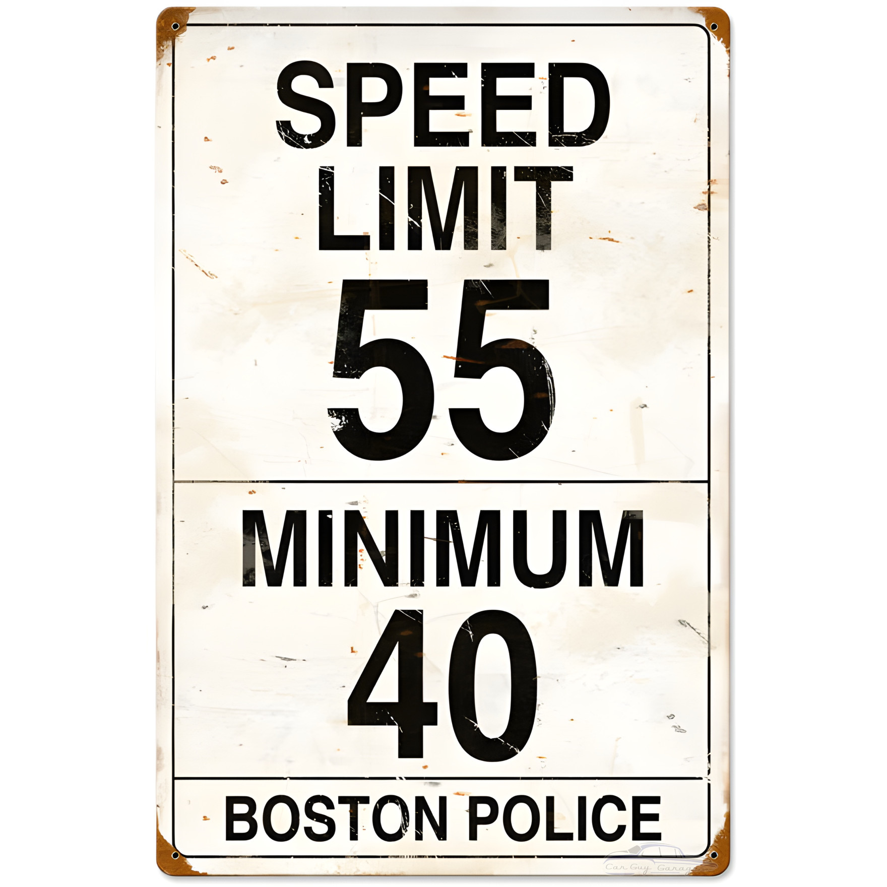 Speed Limit 55 Metal Sign - Vintage Style, 16" x 24" Decor