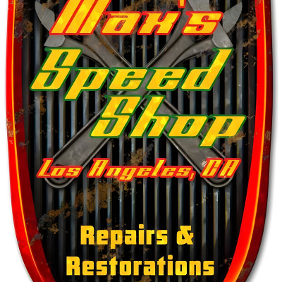 Speed Shop Grill Personalized Metal Sign - Durable 14"x24"