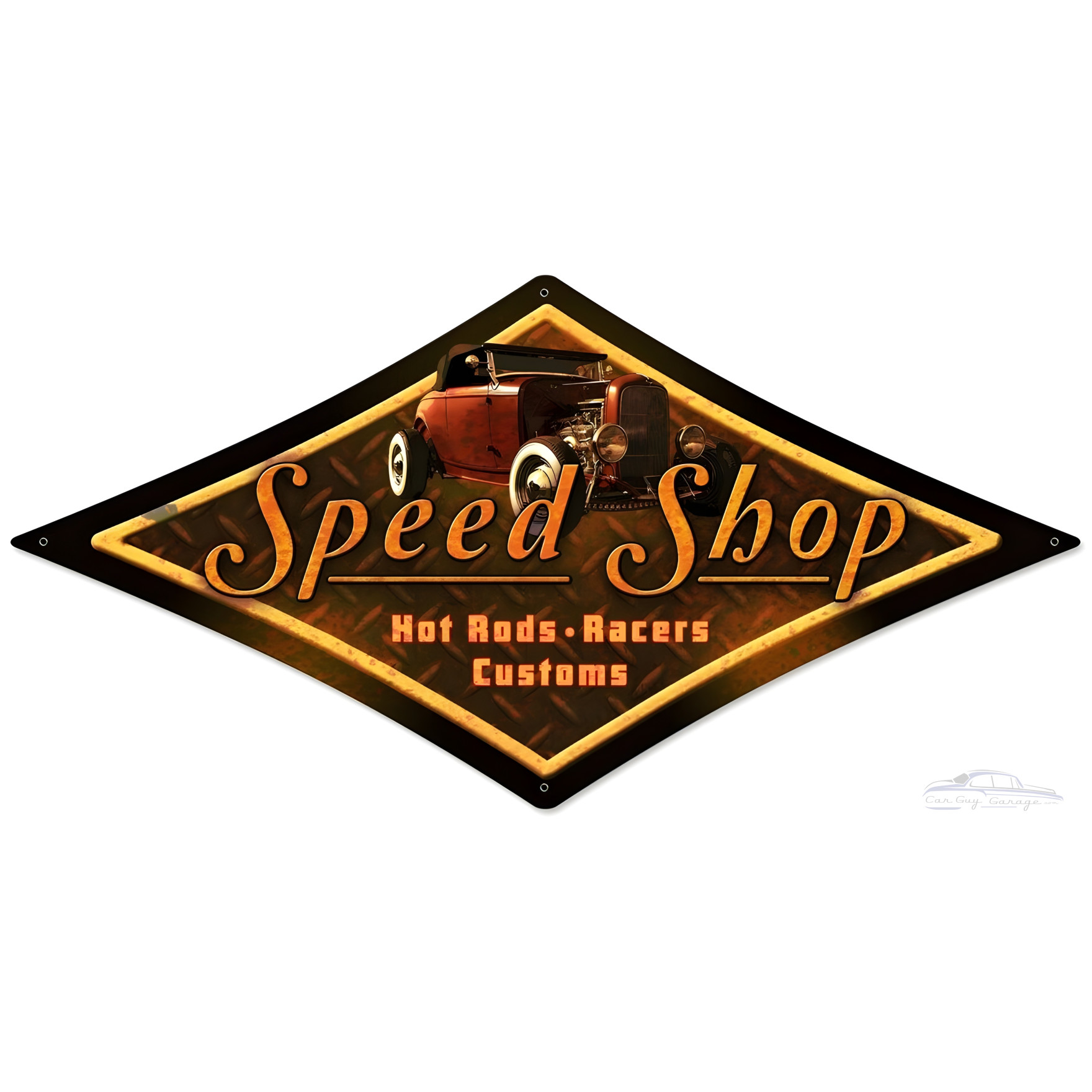 Speed Shop Metal Sign - 28"x14" Heavy Gauge Steel, USA Made