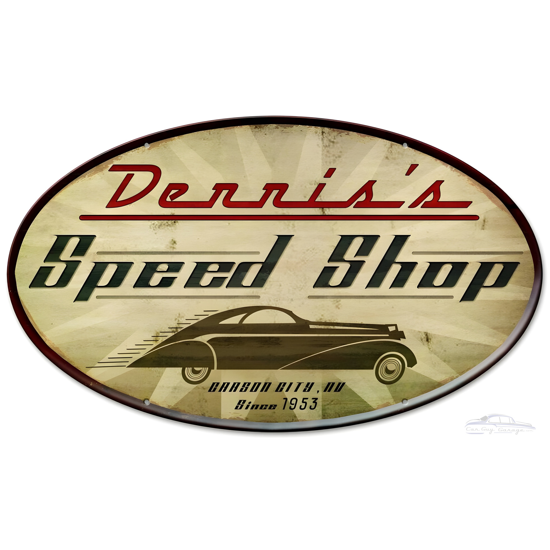 Speed Shop Metal Sign - 24"x14" Heavy Gauge Steel, USA Made