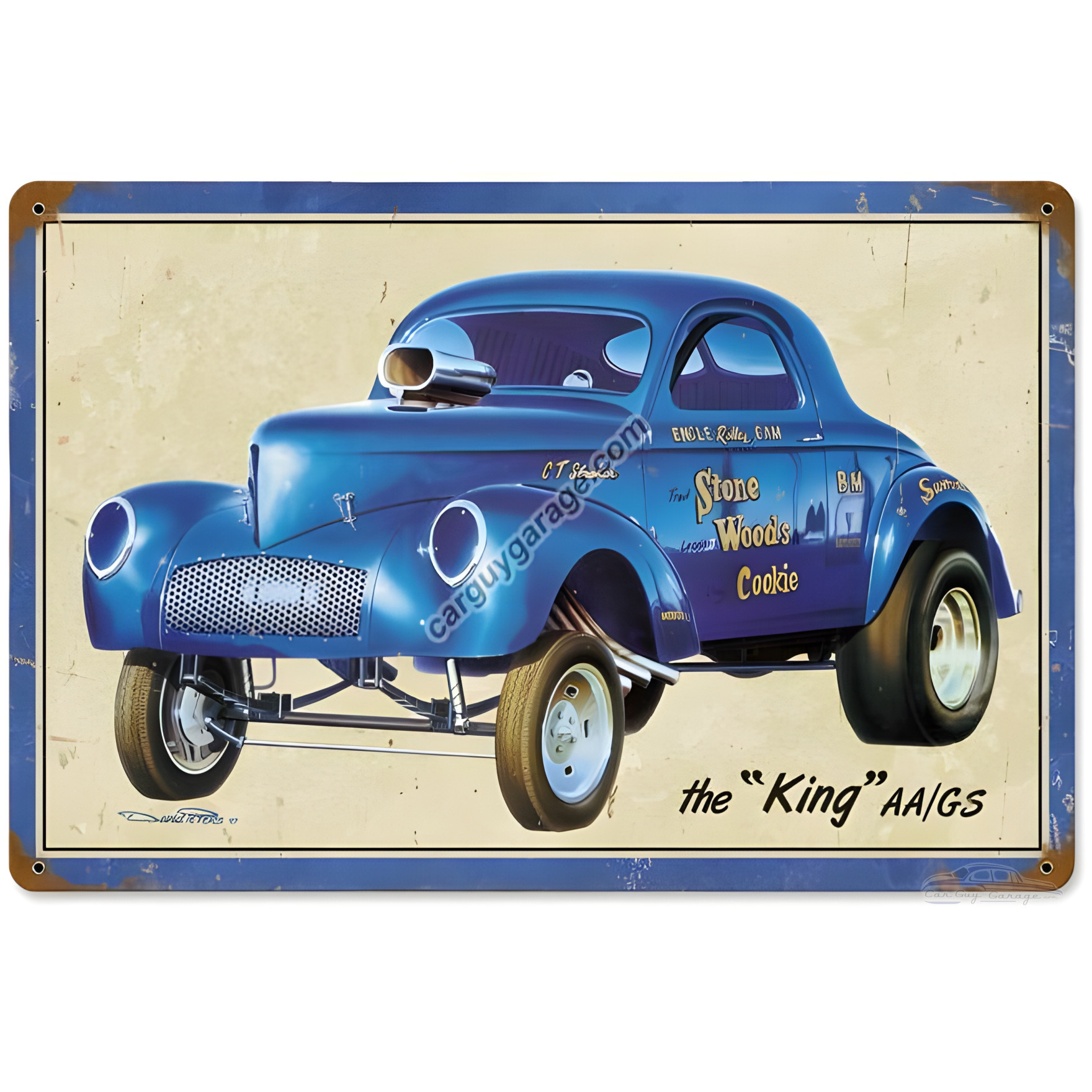 Vintage Stone Woods Cook Sign - 12"x18" Heavy Steel USA Made