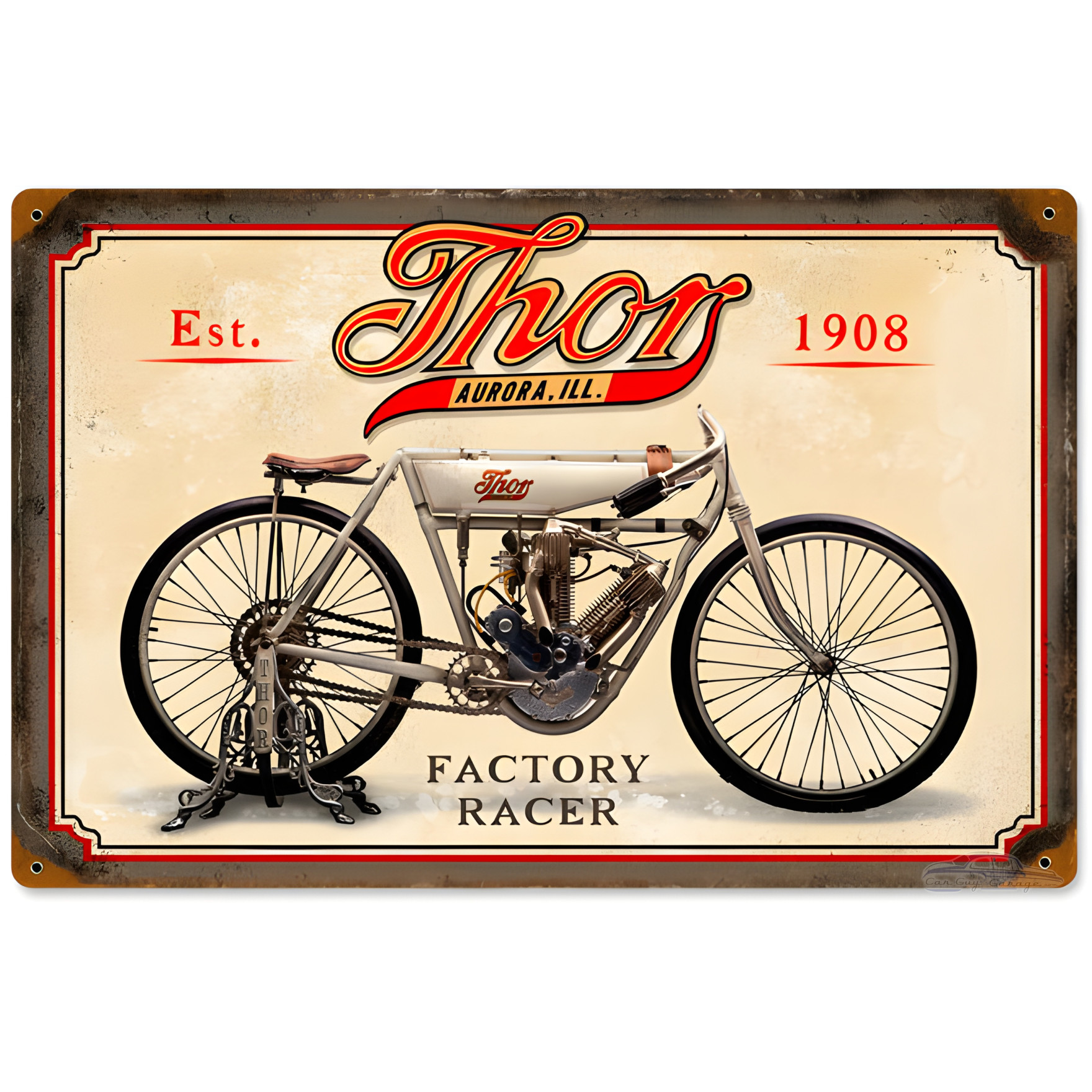 Thor Vintage Metal Sign - 18"x12" - Durable American Steel