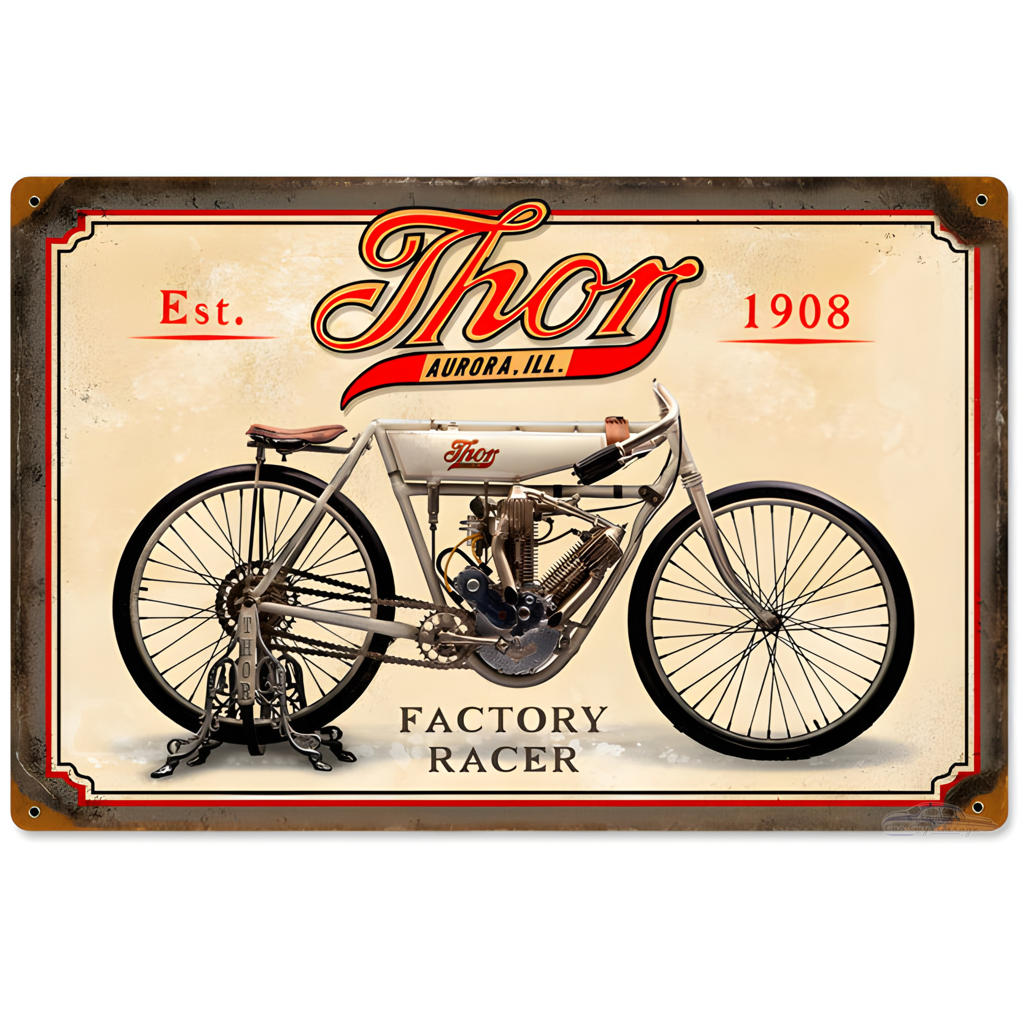 Thor Vintage Metal Sign - 18"x12" - Durable American Steel