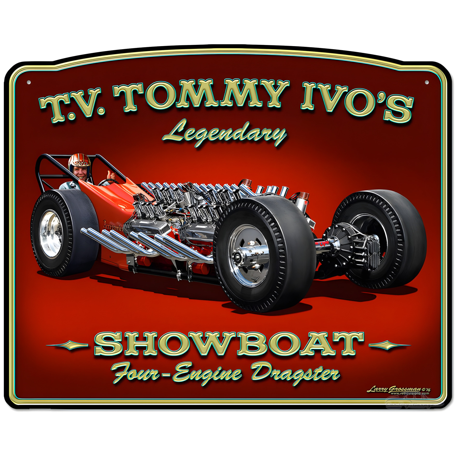 Tommy Ivo Dragster Metal Sign - 30"x24" - Made in USA