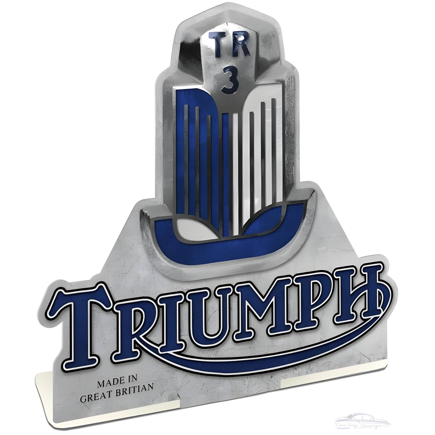 Vintage Triumph Logo Metal Sign - 9"x6" - Made in USA