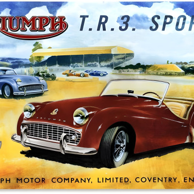 Triumph TR3 Metal Sign - 18"x12" - Durable USA Made Decor