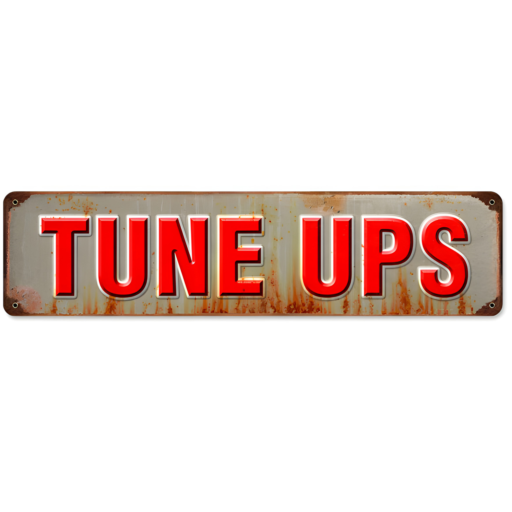 Vintage Tune Ups Metal Sign - 20"x5" - Made in USA