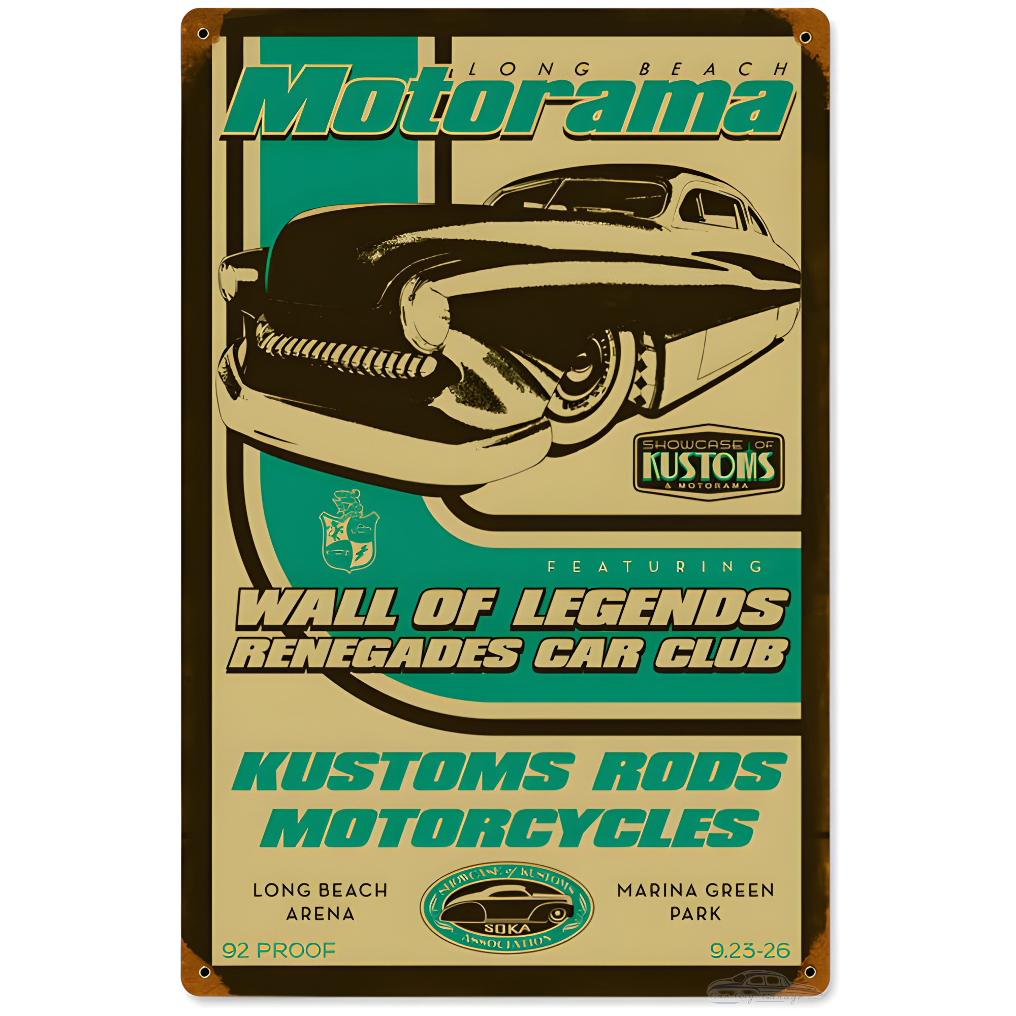 Wall of Legends Metal Sign - Vintage Decor for Garage or Man Cave