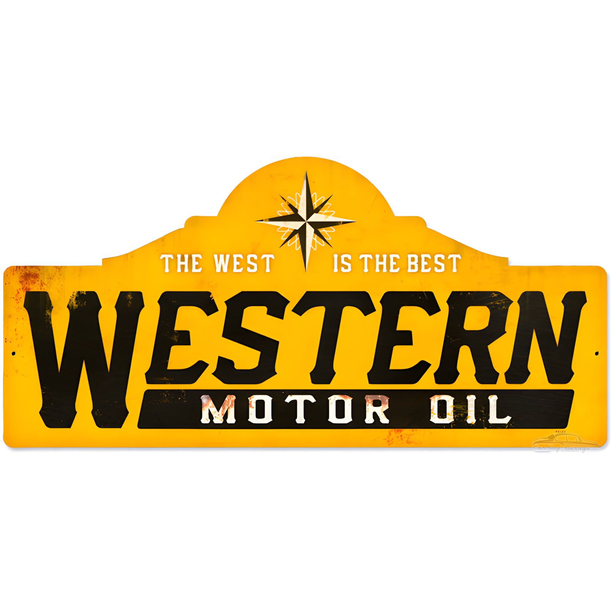Western Motor Oil Metal Sign - 26"x12" - Made in USA
