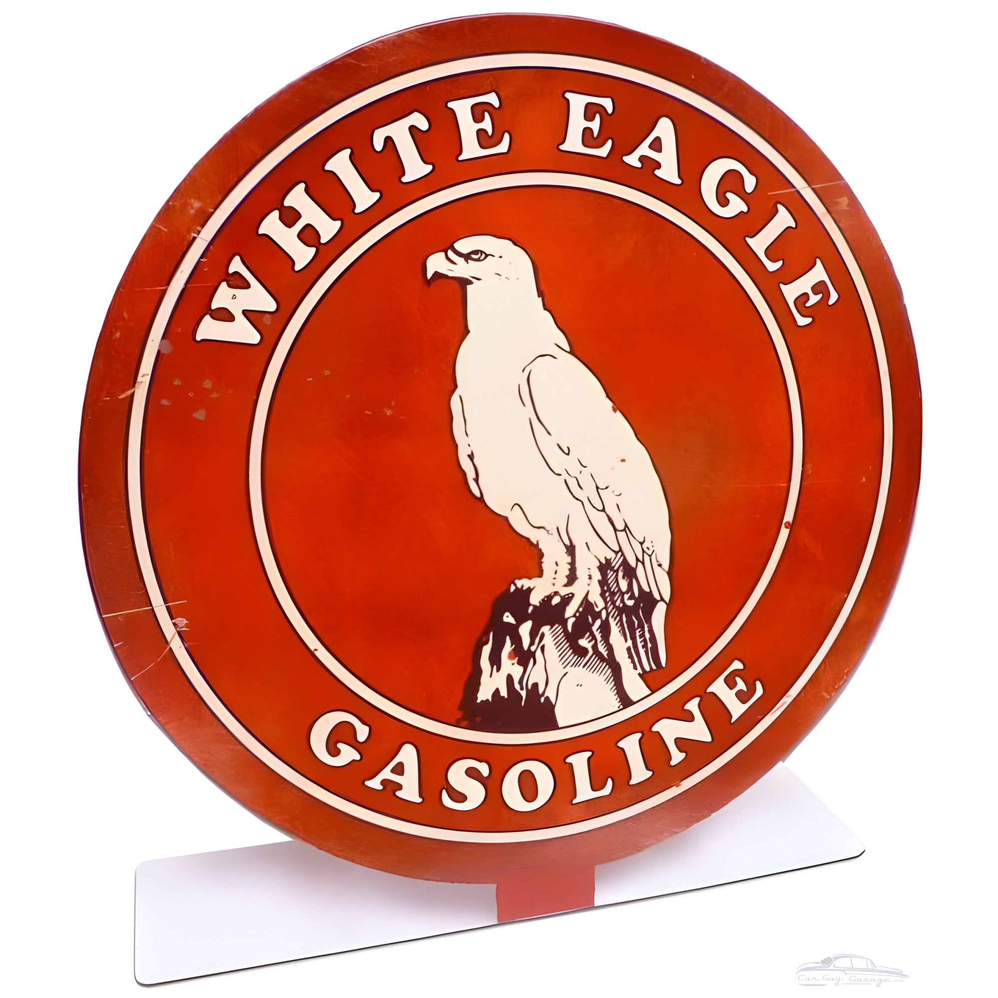 White Eagle Gas Topper Metal Sign - Vintage Garage Decor
