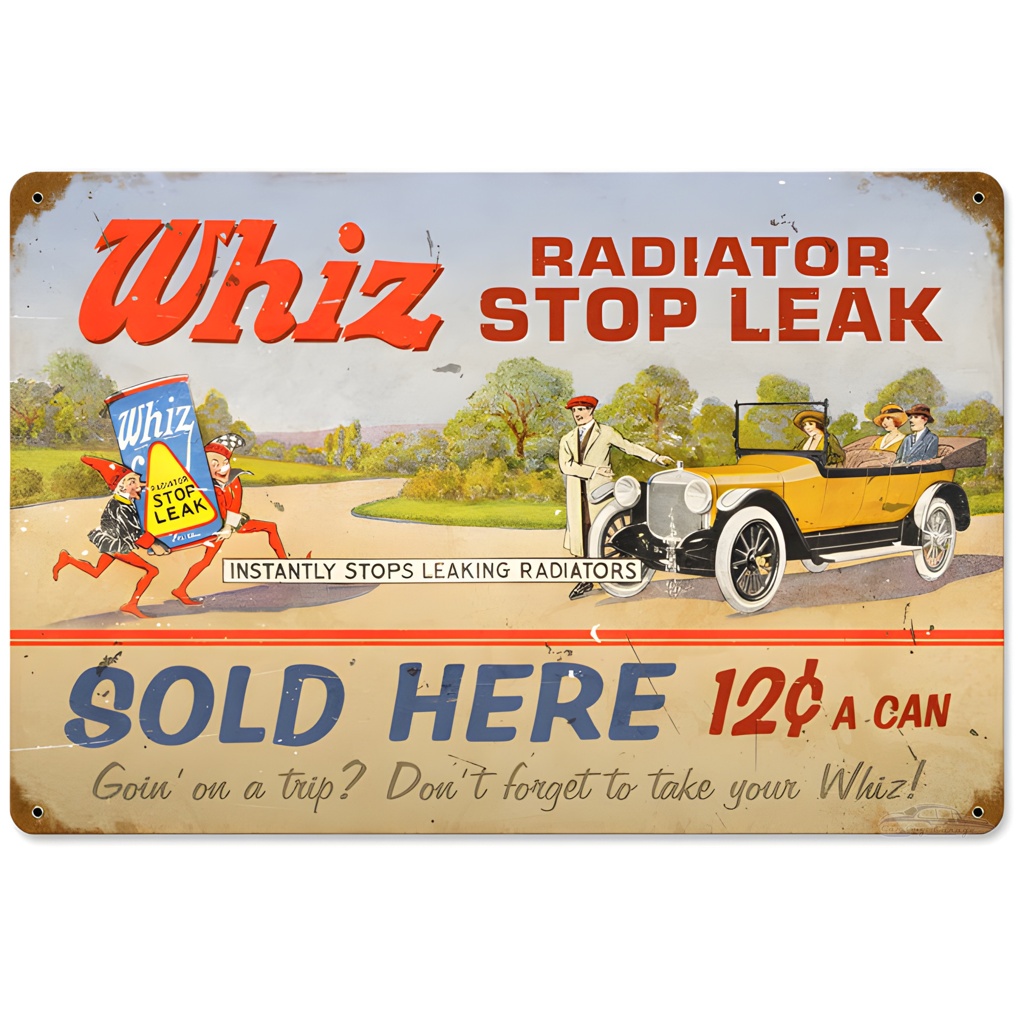 Whiz Vintage Metal Sign - 18"x12" - Made in USA, Easy Hang