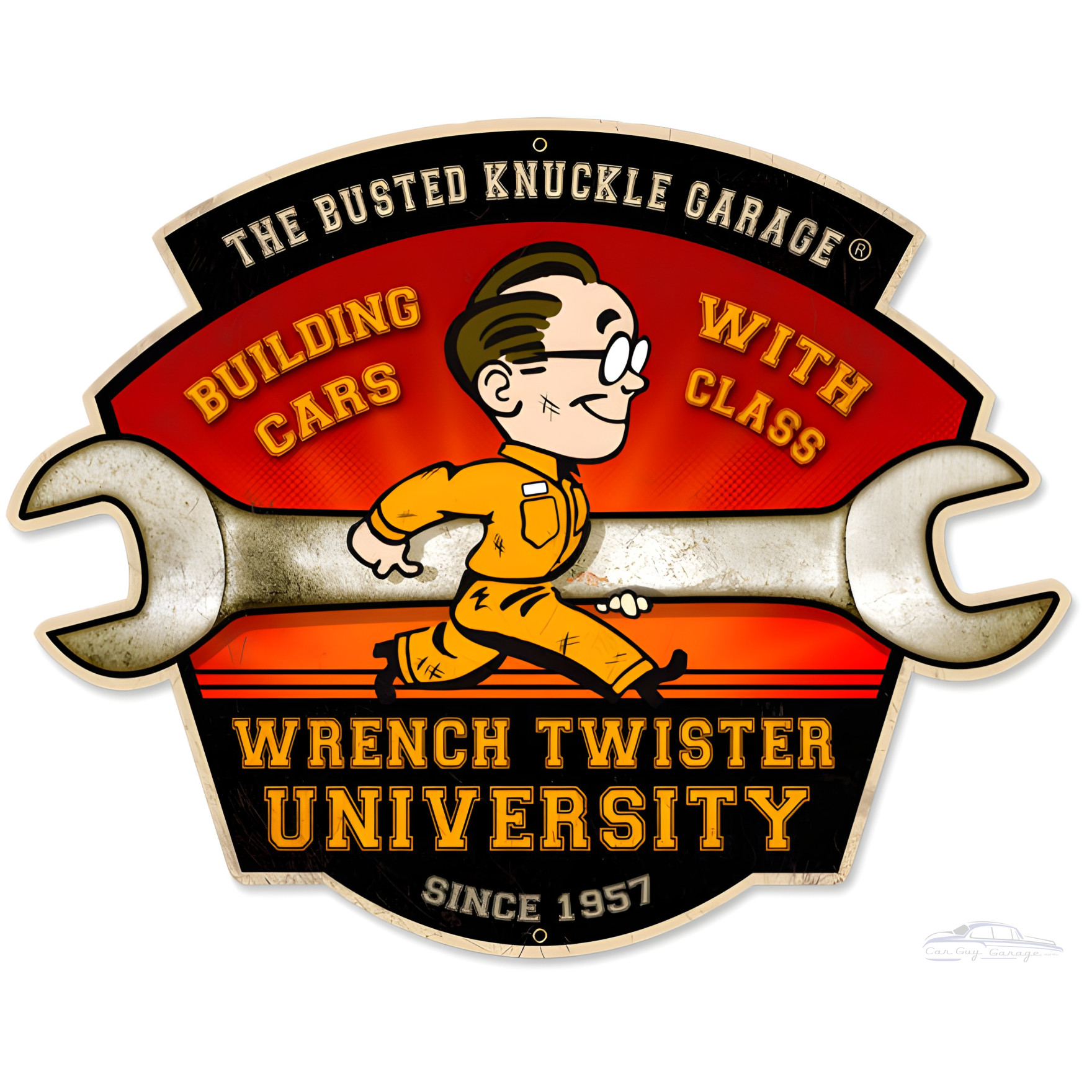 Wrench Twisters Sign - 21"x17" Metal, USA Made, Easy Hanging